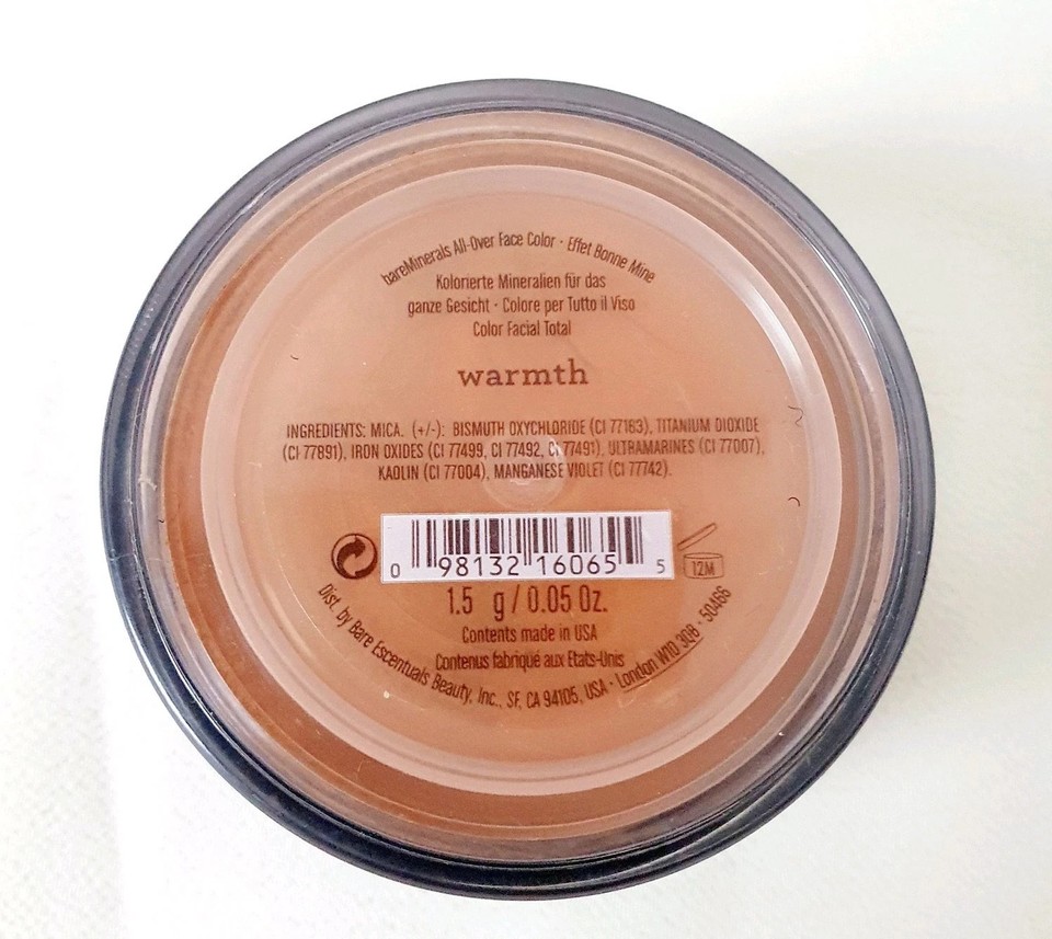 BareMinerals Warmth Bronzer All Over Face Bare Mineral Loose Powder ...