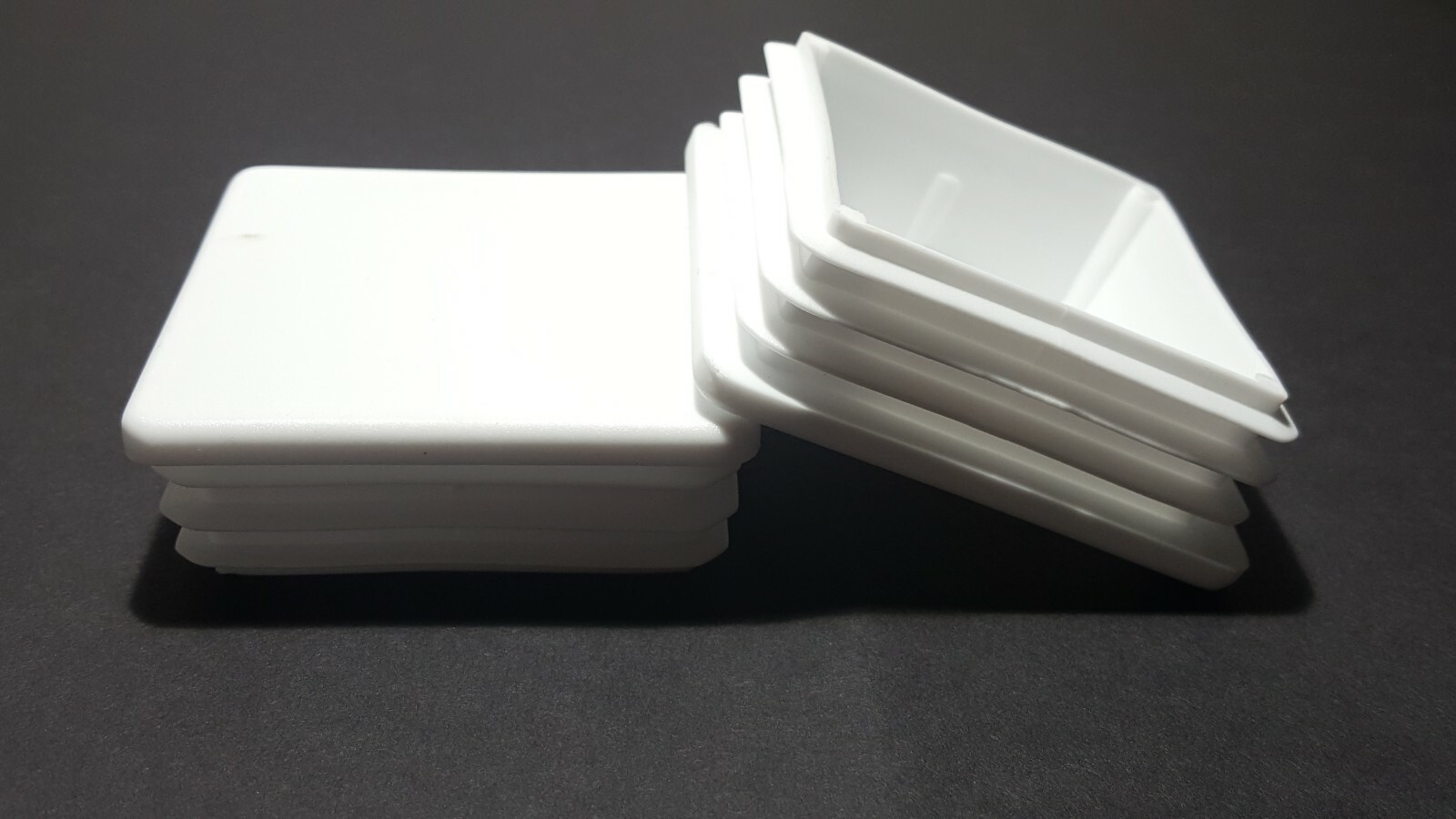 Square White Plastic insert Blanking End Caps Tube Pipe | eBay UK