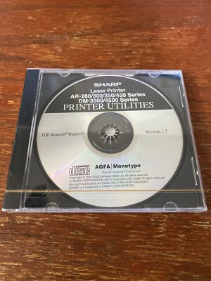 SHARP Laser AR-280/300/350/450 DM-3500/4500 Driver Disc | eBay