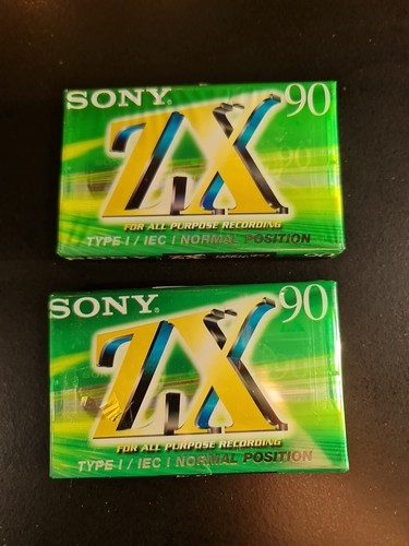 2x Sony ZX 90 Blank Cassette Tapes - c-90zxa- BRAND NEW SEALED ...