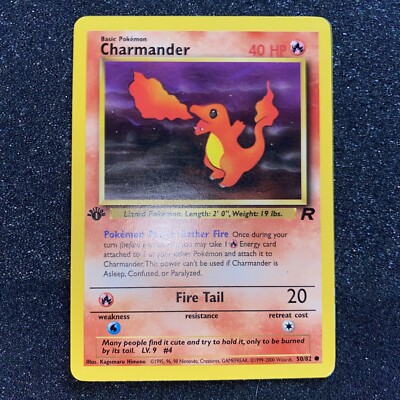 Charmander 50/82 1st Edition Team Rocket Pokemon Card | eBay