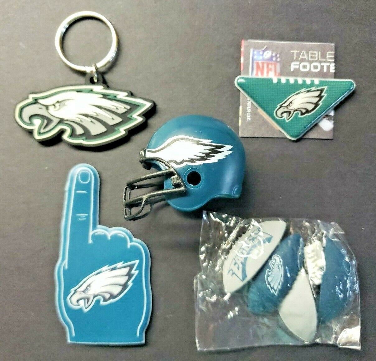 Philadelphia Eagles Football Vending Charms Lot 5 Puzzle Helmet Key ...