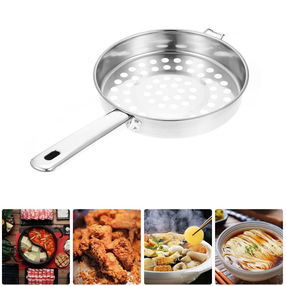Metal Strainer Handheld with Handle Big Hole Colander Large Holes ...