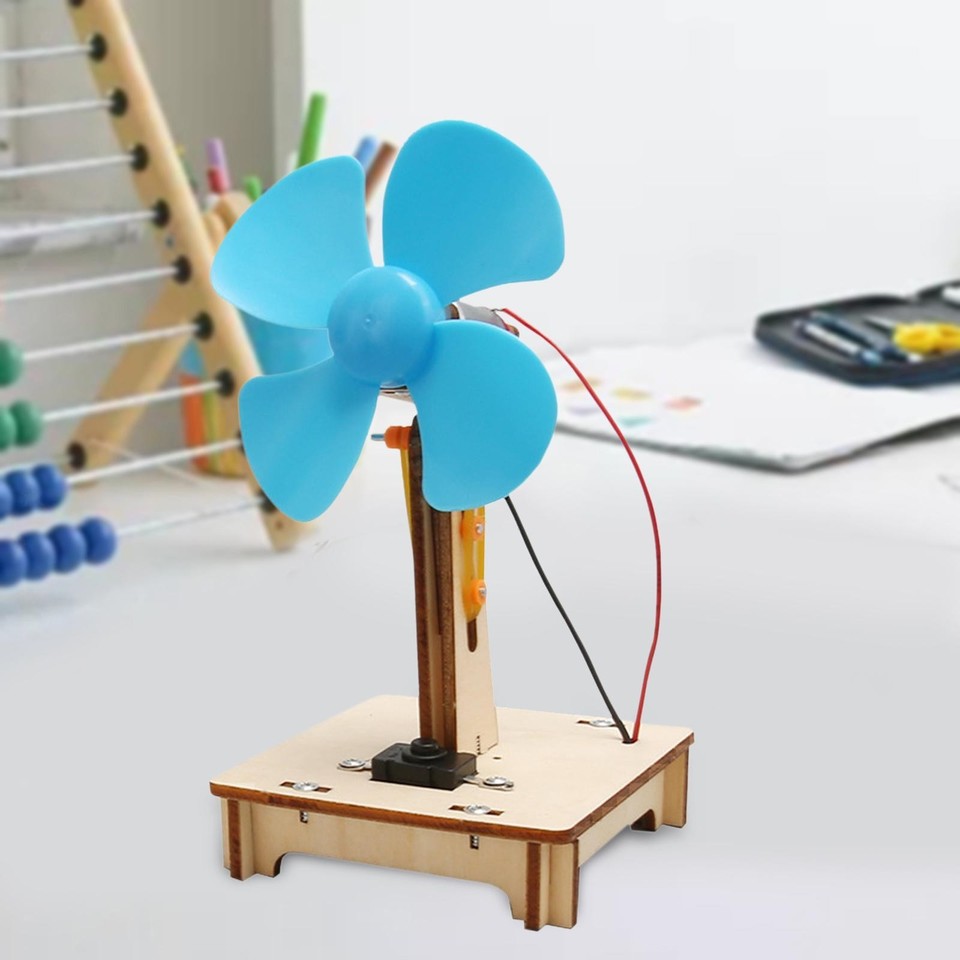 DIY Fan Motor Model Toy Electric Fan Motor Fan Blade Engineering ...
