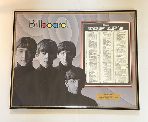 Billboard Top LP's 1964 - With The Beatles No. 1 - 20"x16" framed ...