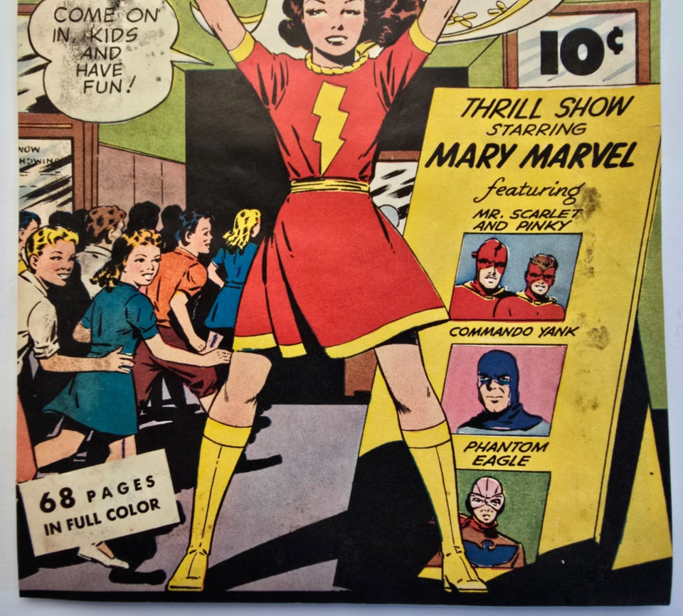 WOW COMICS #13 FAWCETT 1943 FRONT COVER ONLY. MARY MARVEL COVER! | eBay UK