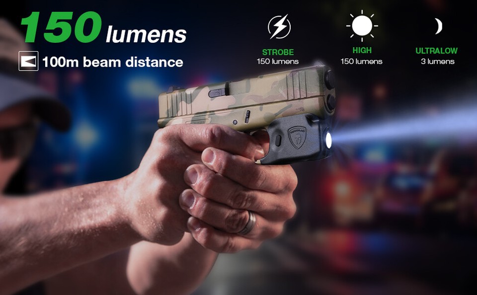 Gun Light For Glock 43/Glock 43XPistol,G43 Handgun Light Tactical ...
