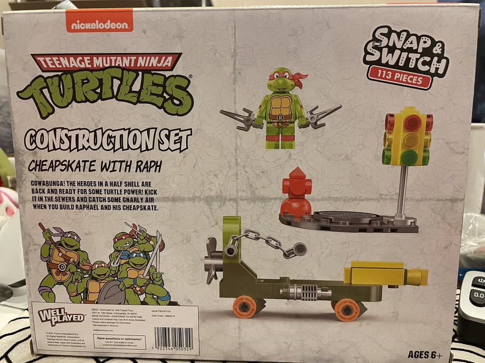 TMNT cheapskate with Raphael * NICKELODEON 113 Pcs Construction Set NEW ...