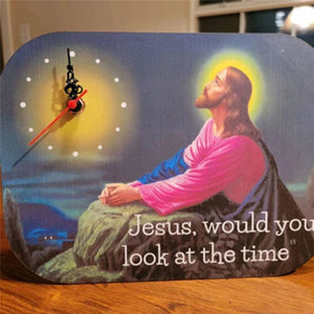 Jesus Christ Wall Clocks Jesus Would You Look at The Time Jesus Wood ...