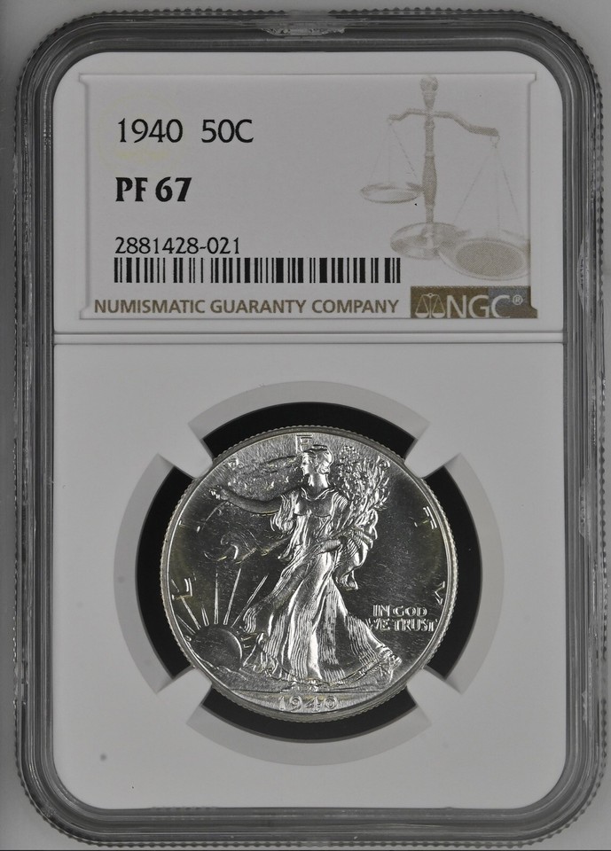 1940 Walking Liberty Half Dollar PF 67 NGC Proof PR 50C | eBay