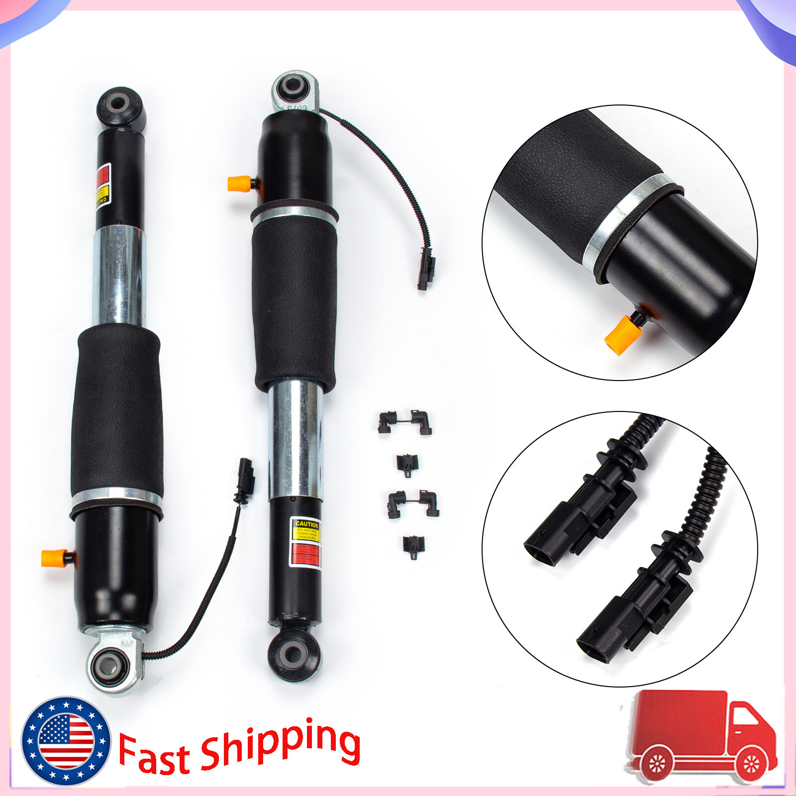 Pair OEM Rear Air Suspension Shock Absorbers For GM Chevy Equipment ...