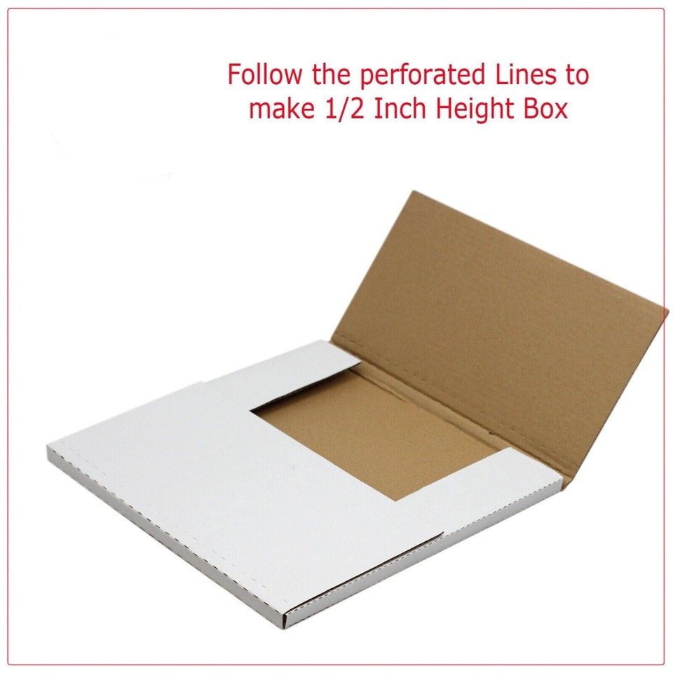 100 LP Premium Record Album Mailers Book Box Variable Depth Laser Disc ...