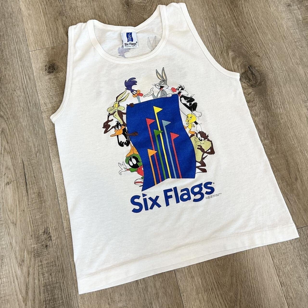 Vintage 1996 Six Flags Looney Tunes Tank Top Tee Shirt - Gem