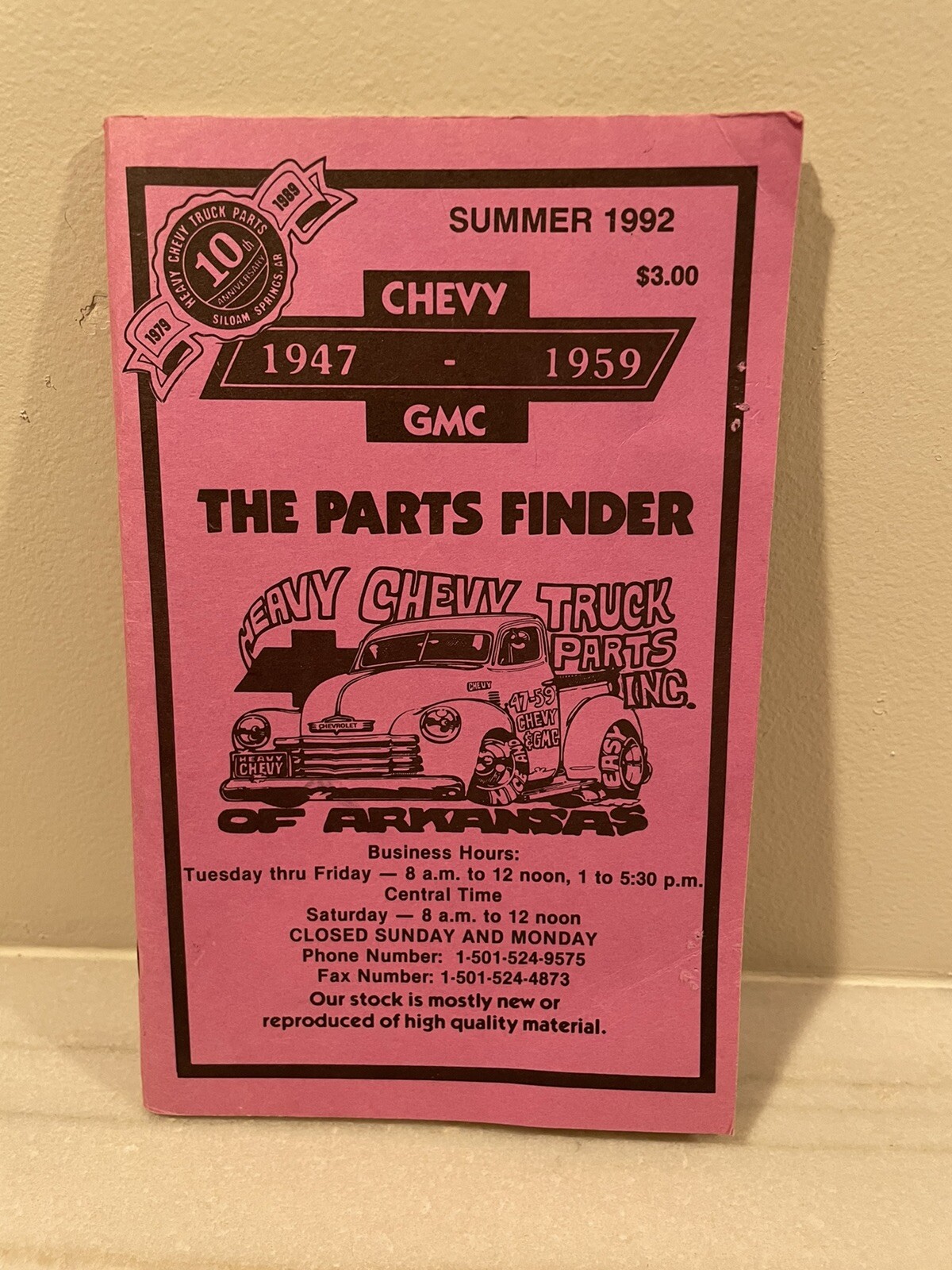 Vintage Summer 1992 Chevy GMC 1947-1959 The Parts Finder Of Arkansas ...