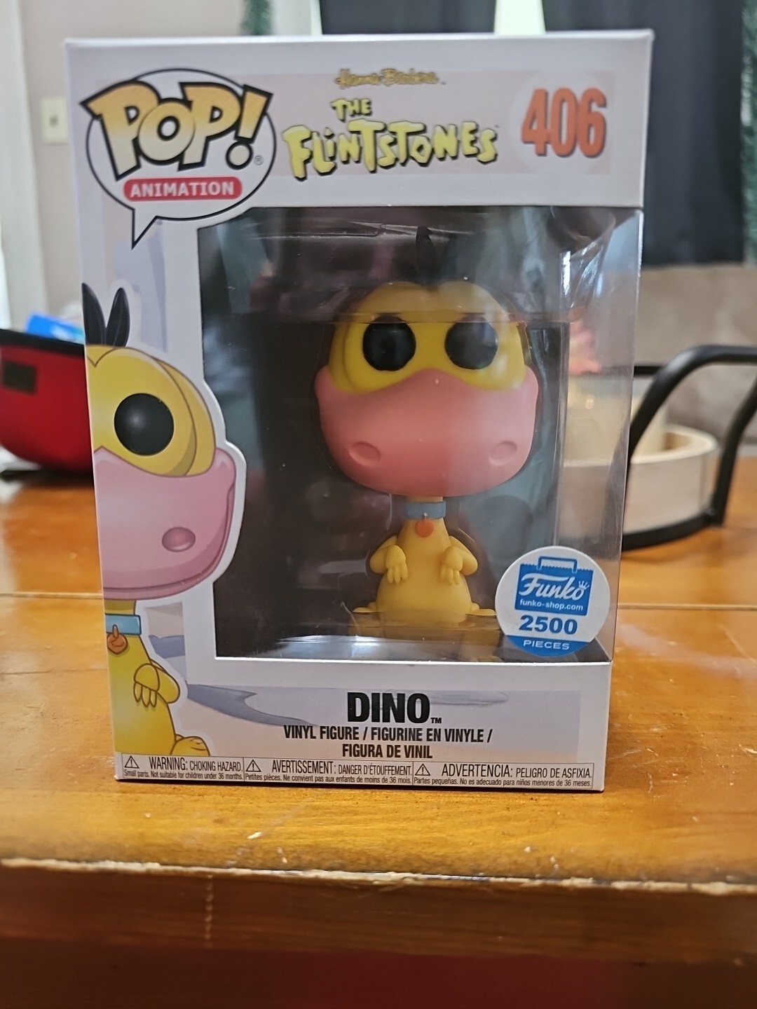 Funko Pop The Flintstones - Dino #406 (Yellow) - Funko Shop Exclusive ...