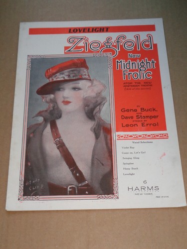 Ziegfeld - Midnight Frolic 1922 US Revue sheet music (Henry Clive) | eBay