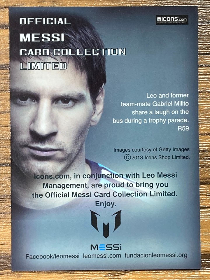 Icons Official Leo Messi Card Collection Limited Trading Card R59 2013 ...