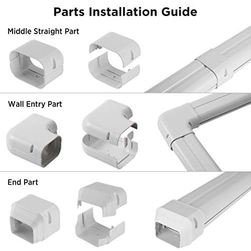 TURBRO 3 W 14 L Decorative PVC Line Cover Kit for Mini Split and ...