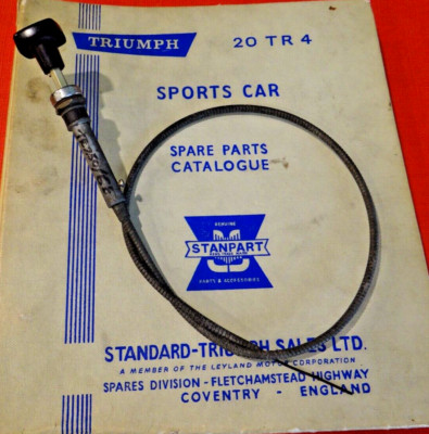 TRIUMPH TR250 TR6 Heater control valve cable assembly push pull OEM ...