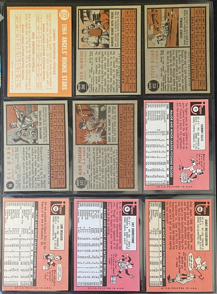 Topps Vintage Angels Baseball Card Lot (12) | eBay