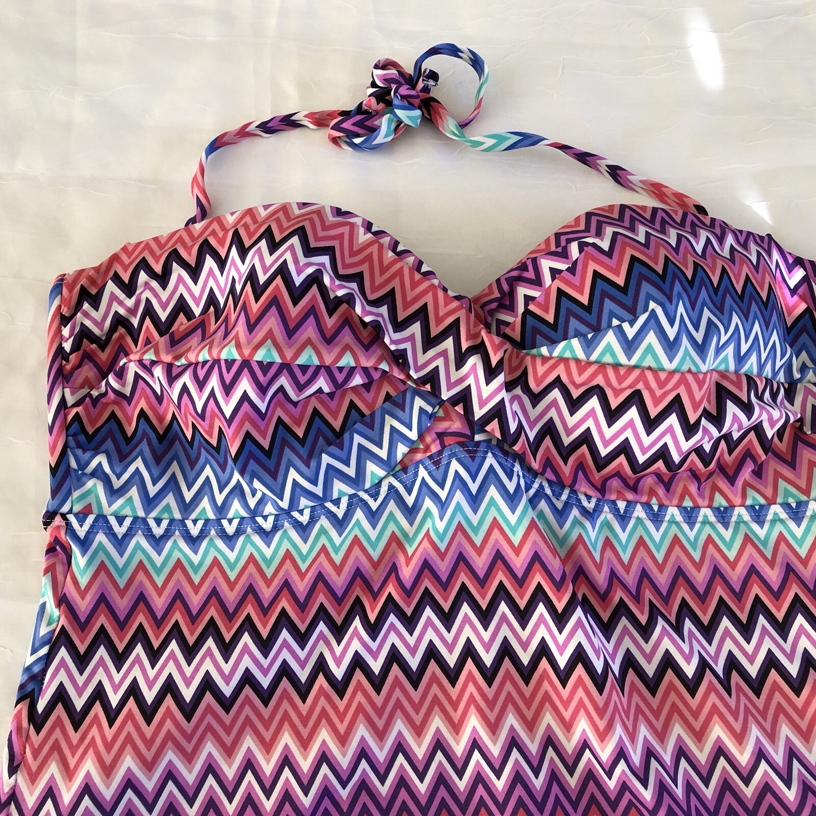 Wave Zone Colorful Print Bathing Tankini Swimsuit Swim Top 16 Swun | eBay