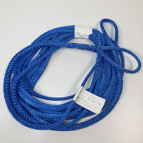 38' of 3/8" Dyneema Amsteel Blue Tow Rope Dock Marine Bull Rigging Line ...