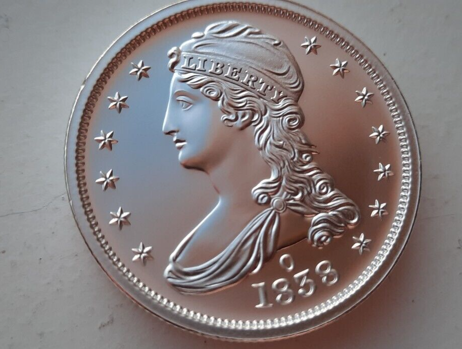 1838-O CAPPED LIBERTY BUST HALF DOLLAR TRIBUTE ROUND – 2OZ .999 FINE ...