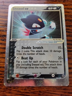 Pokemon TCG Sneasel ex || 103/109 Ruby & Sapphire Holo Rare - MP | eBay