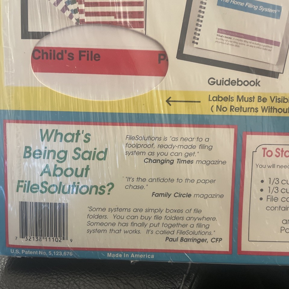FileSolutions Filing Made Easy The Home Filing System | eBay