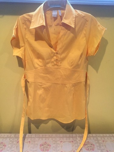 Bright Sunshine Yellow Tunic Top Size L Stretch fit. Is preowned In ...