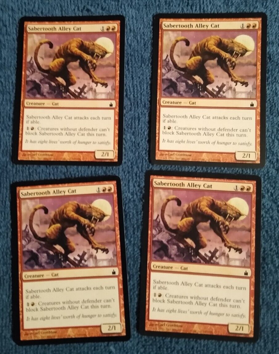 SABERTOOTH ALLEY CAT MTG RAVNICA CITY OF GUILDS COMMON X4 LIGHT PLAY | eBay
