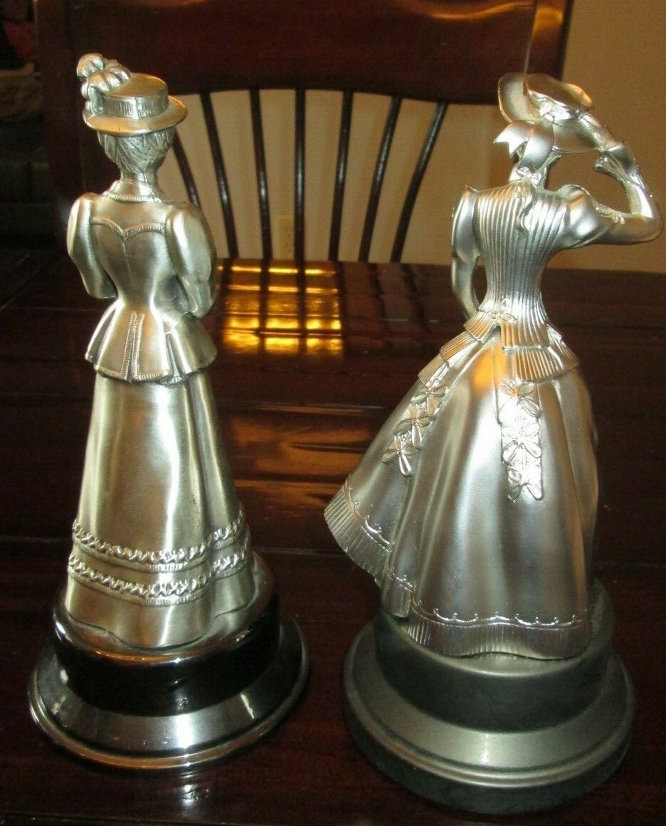 2 Avon Pewter Award Statue Trophy Avon's Very Best in Sales 1984-85 87 ...