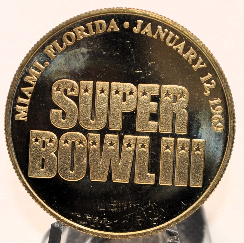 NFL Super Bowl XXIII Football Flip Coin, NY Jets vs Baltimore Colts.15 ...