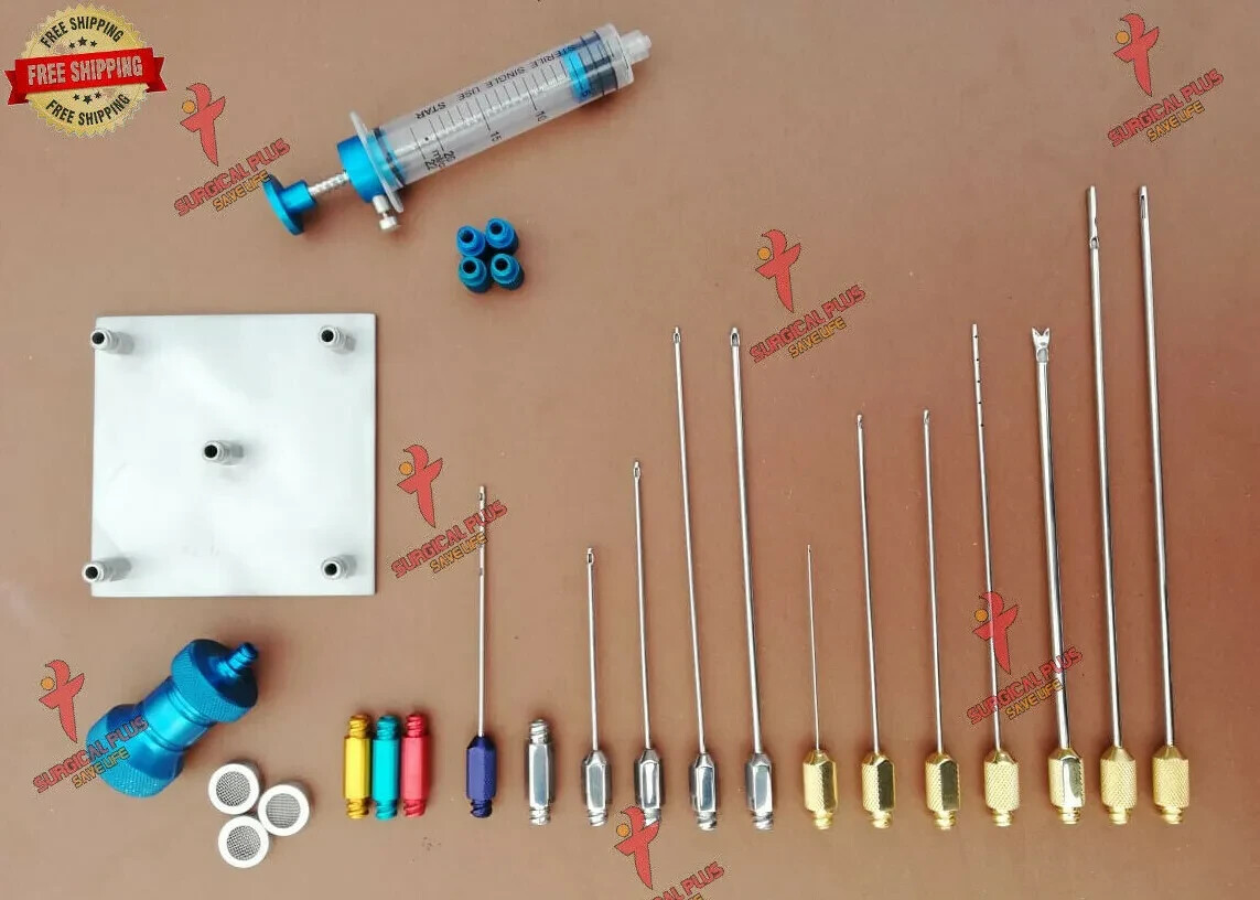 Liposuction Luer Lock Nano Fat Grafting Set of 26 Pieces Cosmetic ...