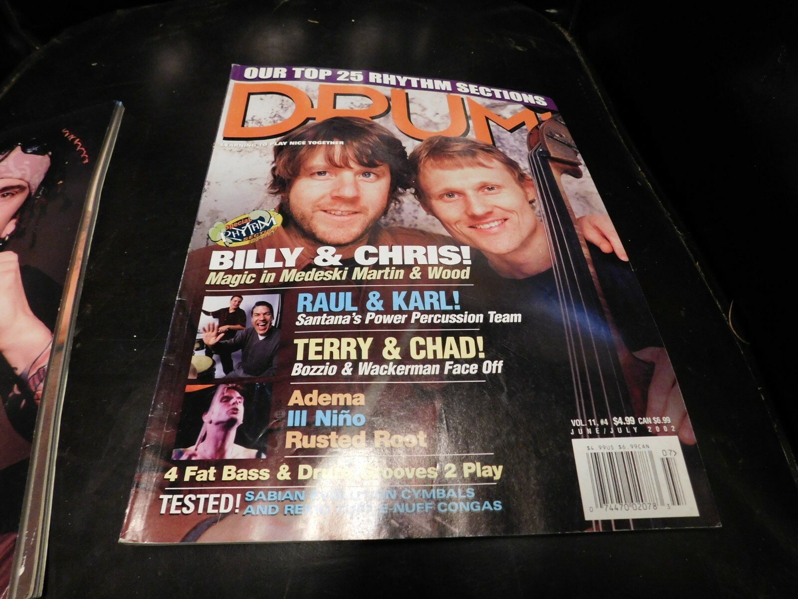 Drum! Drummer Music Magazine June July 2002 Adema III Nino Rusted Root ...