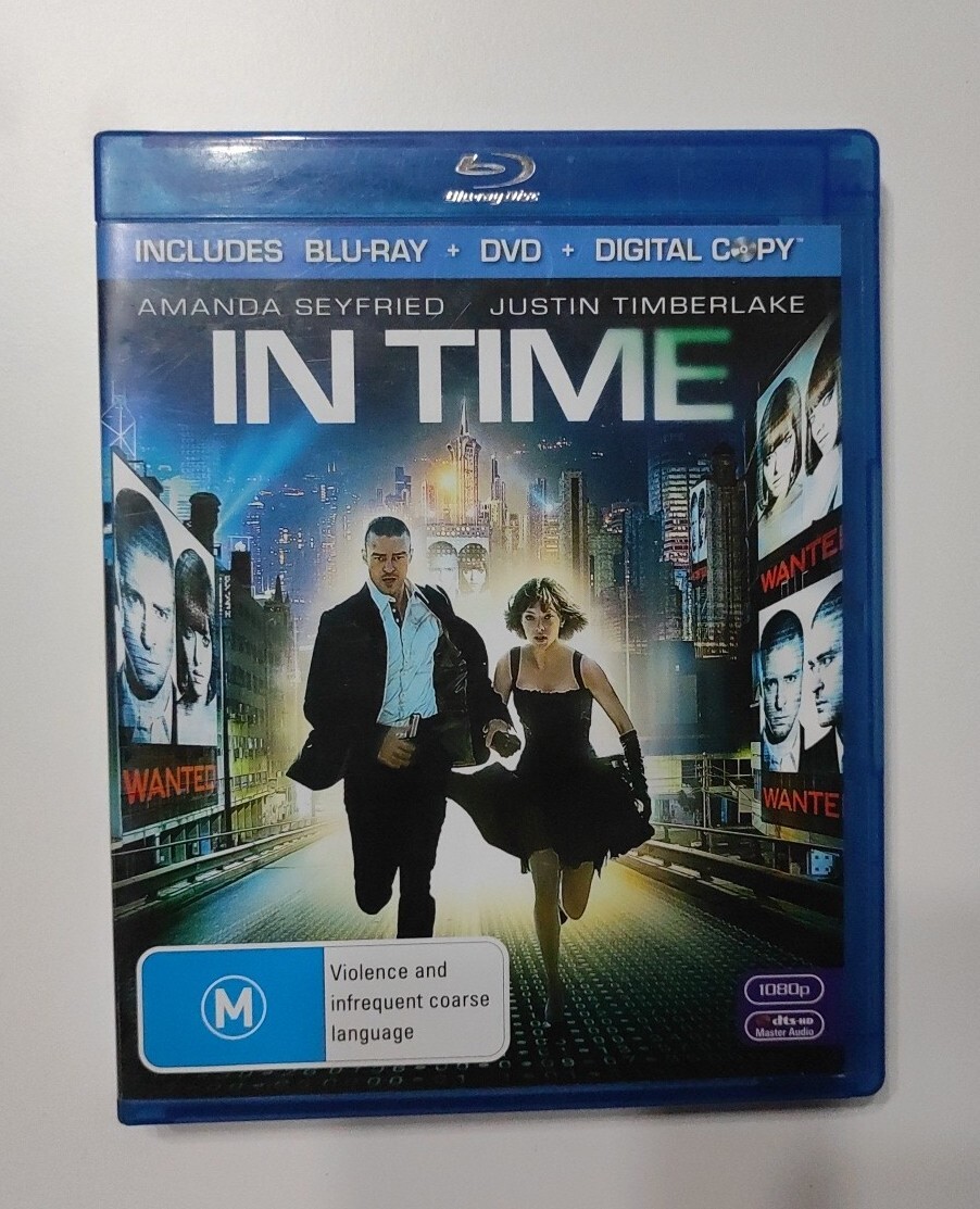 In Time | Blu-ray + DVD (Blu-ray, 2011) VGC Region B Mint Disc Free ...