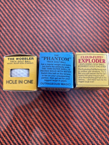 3 Joke Gag Golf Balls Exploder Phantom Hole In One Vintage Gift | eBay