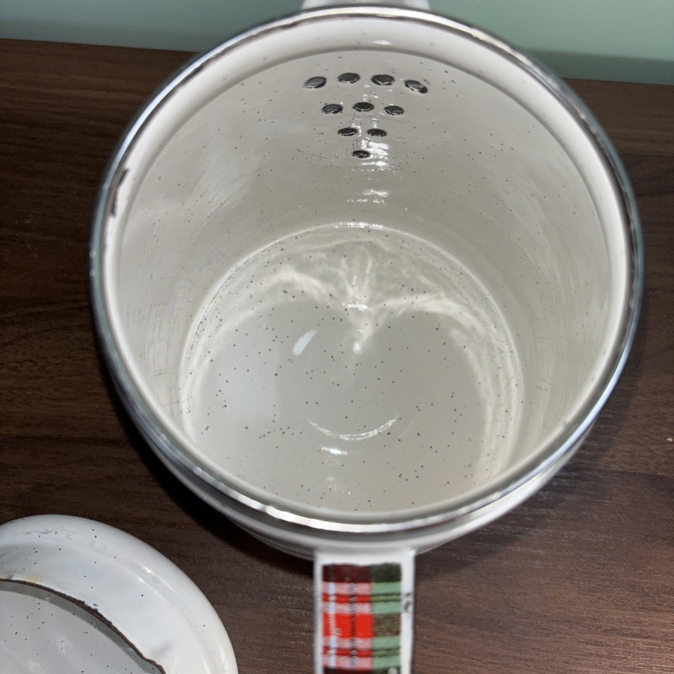 Vintage Hallmark Jan Karon White Enamel Santa Claus Holiday Coffee Tea ...