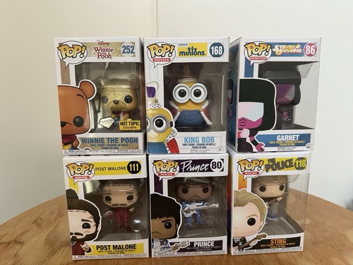 Funko Pop! Lot Of 6 Includes Famous Singers And Animated Icons | eBay