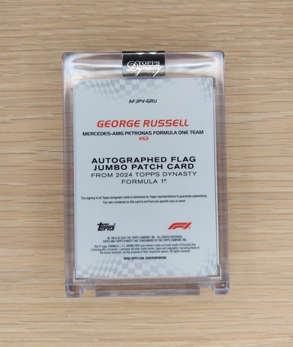 George Russell 1/1 Flag Patch Dynasty Auto F1 2024 Formula 1 One Topps ...