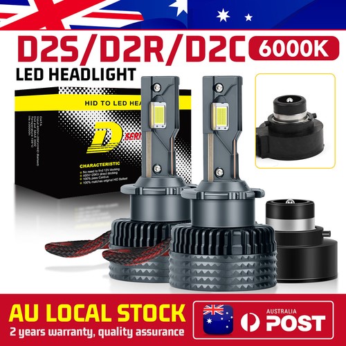 D2S D2R LED Headlight Kit Bulbs 200W 40000LM 6000K White HID Conversion ...