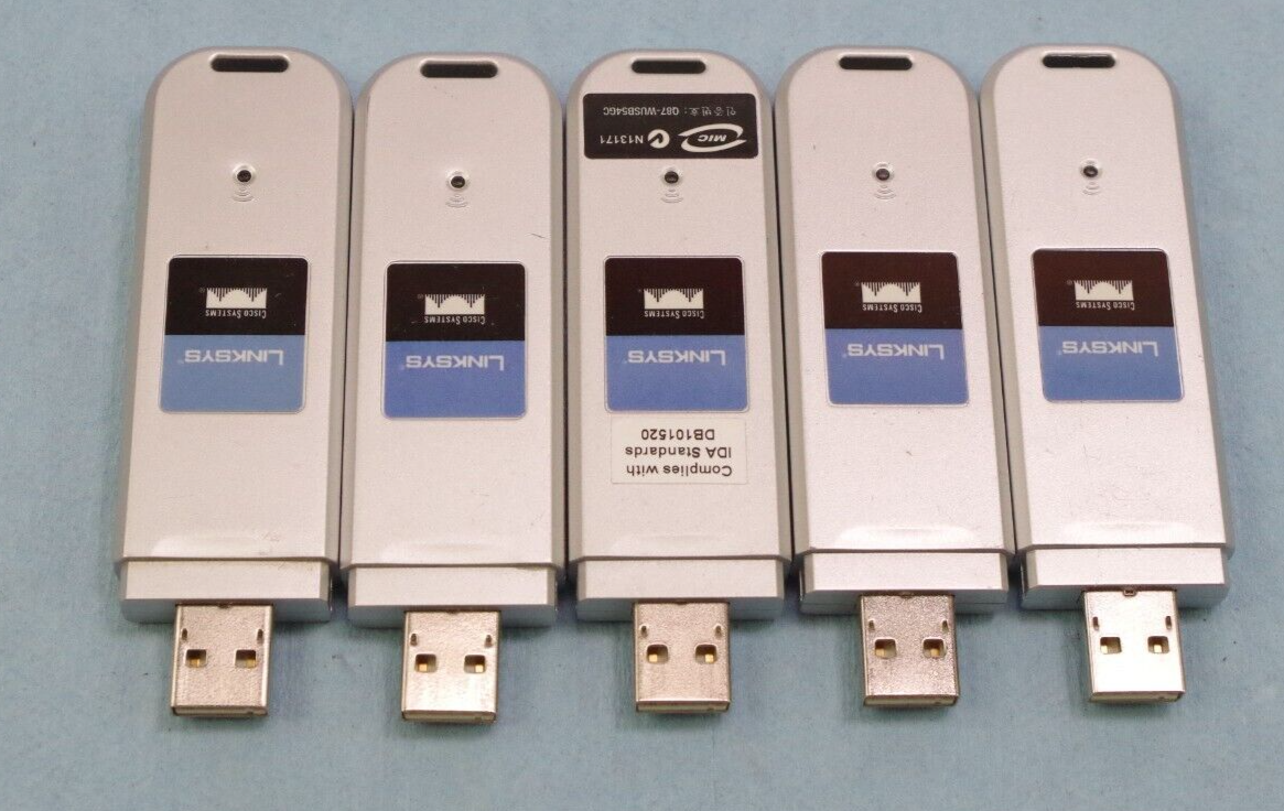 Lot of 5 Mixed Model Linksys/Cisco Wireless-G USB Adapters | eBay