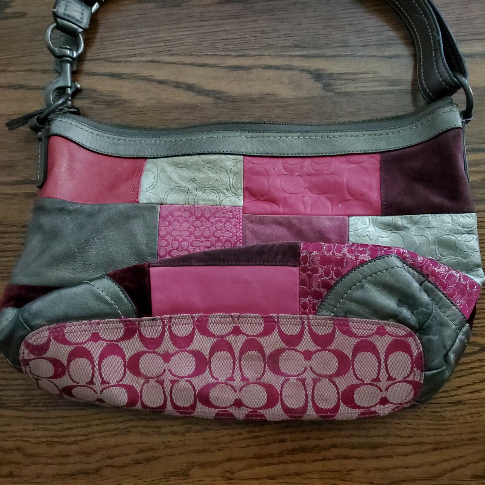 Coach H0893-f12865 Multi-color Fabric Leather Patchwork Crossbody ...