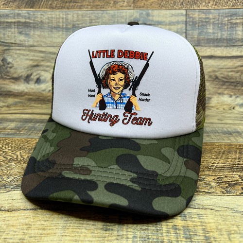 Little Debbie Hunting Team Unisex Trucker Hat Camo Hunt Hard Snack ...