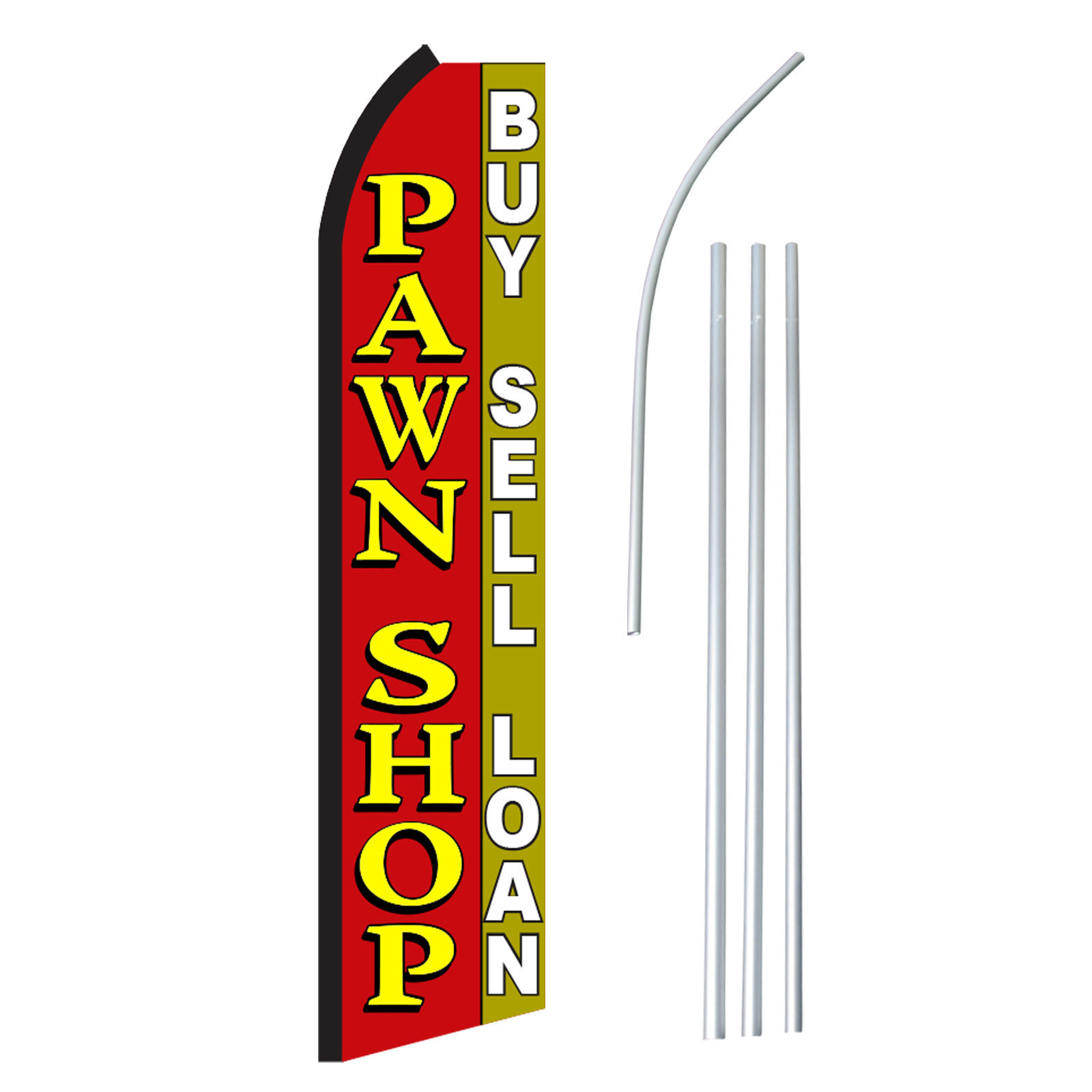 PAWN SHOP - Advertising Sign Swooper Feather Banner Flag & Pole Only | eBay