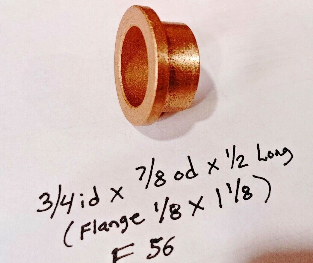 Oilite Flange Bushing Bronze 3/4 idx 7/8 od x1/2 Brass Bush Shim Spacer ...