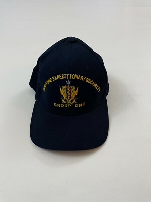 Maritime Expeditionary Security Group One Navy Blue Fitted Baseball Cap ...