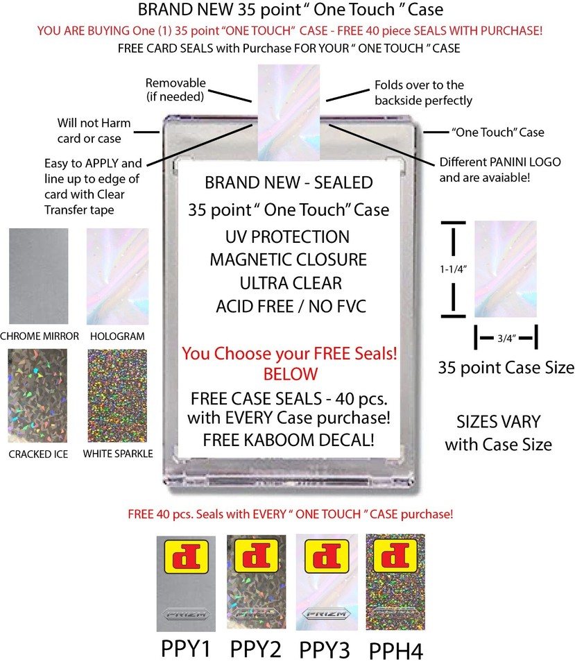 One-Touch Magnetic Holders for PANINI Cards Topps Card 35 pt. FREE ...