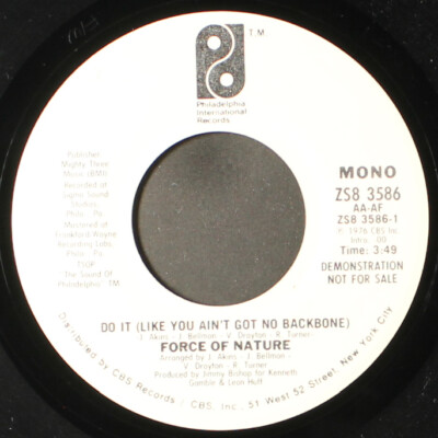 FORCE OF NATURE: do it (like you ain't got no backbone) / mono PHIL INT ...