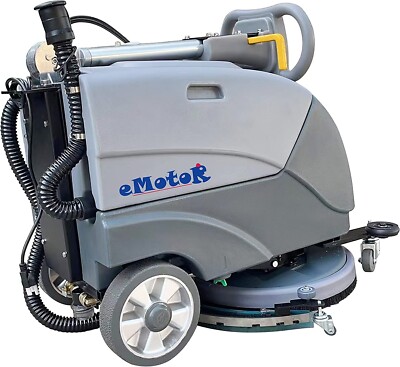 GREY Walk Behind 15"Brush Floor Cleaning Machine 8G Fordable Portable ...